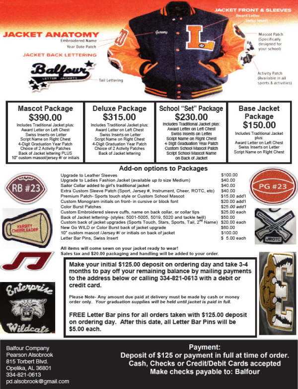 Letter Jackets - PDA Grad Sales